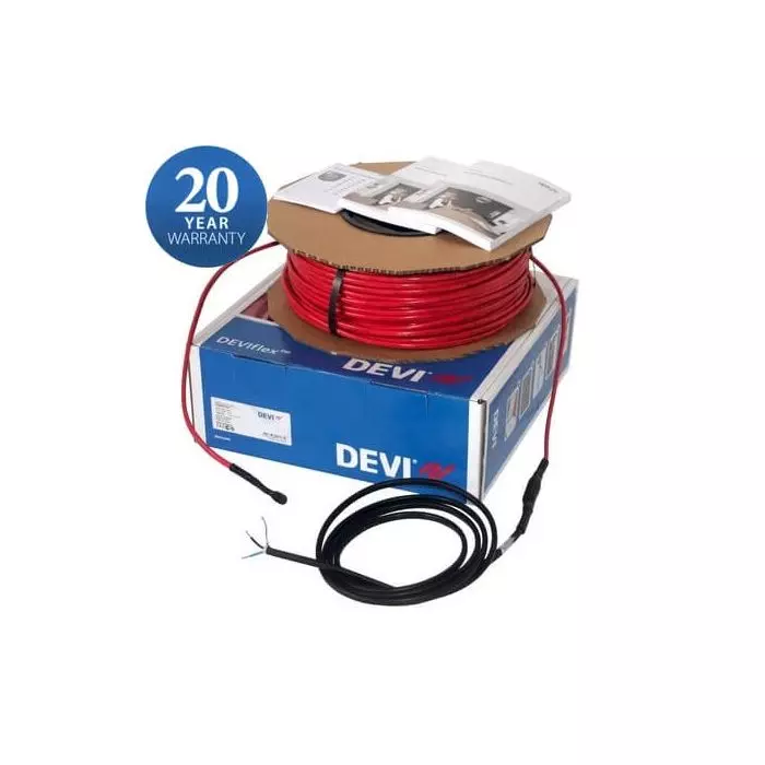 Kabel grzewczy DEVIflex 18T 18W/m, zasilanie jednostronne - 90m / 1625 W